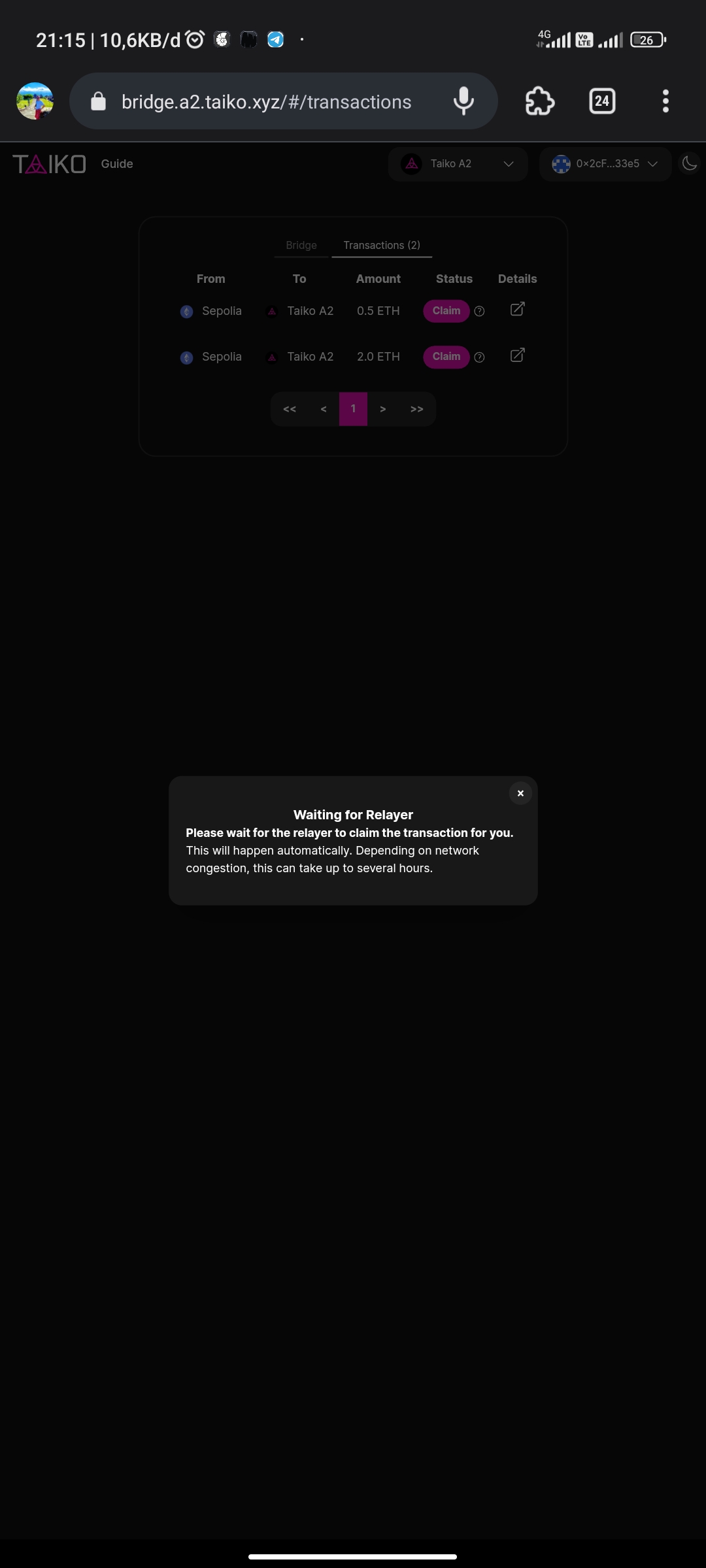 feat: Bridge more than 1 hour has not been completed · Issue #13614 · taikoxyz/taiko-mono · GitHub