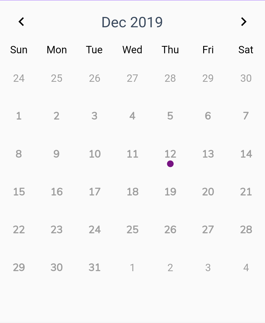 Calendar displayed with 6 rows instead of 5 · Issue #113 · hyochan/flutter_calendar_carousel ...