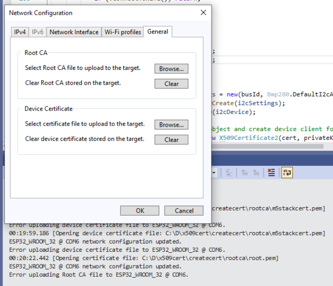 Error on storing the certificate in device · Issue #830 · nanoframework/Home · GitHub