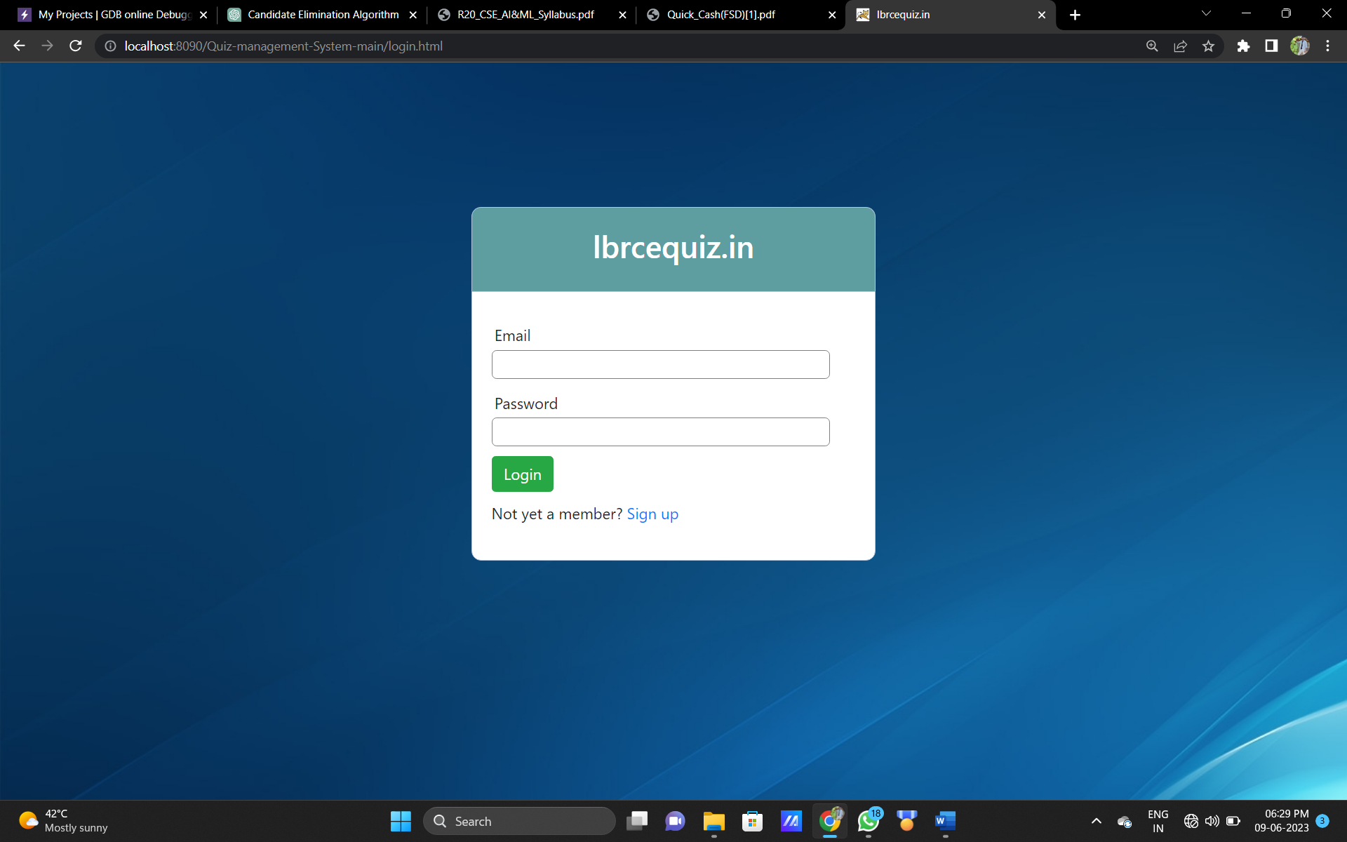 GitHub - codewithharsha/Quiz-management-System