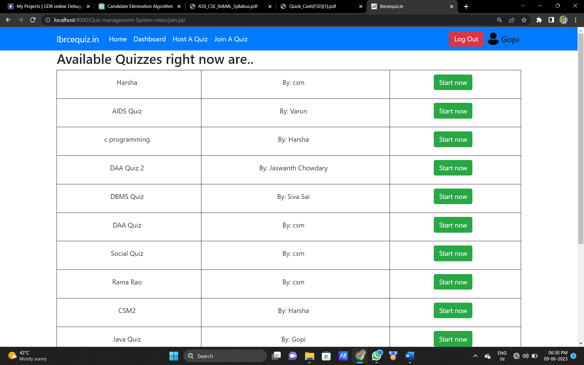 GitHub - codewithharsha/Quiz-management-System