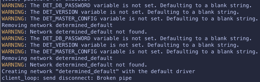 🐛 Bug After Running Det Deploy Local Cluster Up The Network Is Broken 