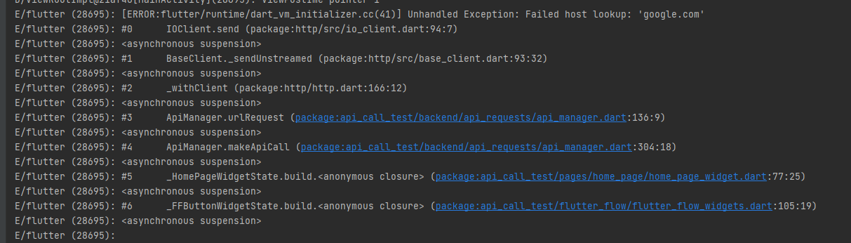 Api call without internet connection breaks action chain on mobile · Issue #1404 · FlutterFlow ...