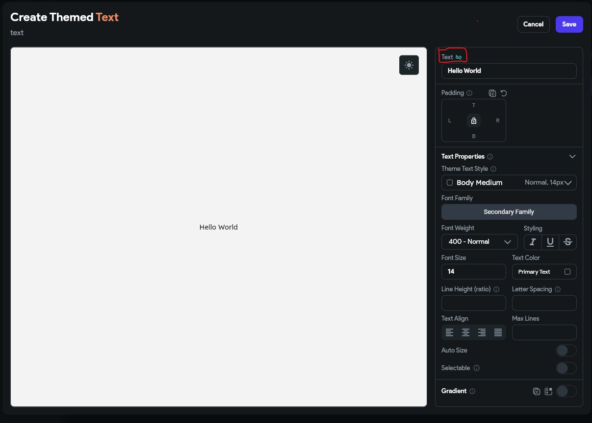 Theme widgets (with unbound text) internationalization codes are the same for different texts ...