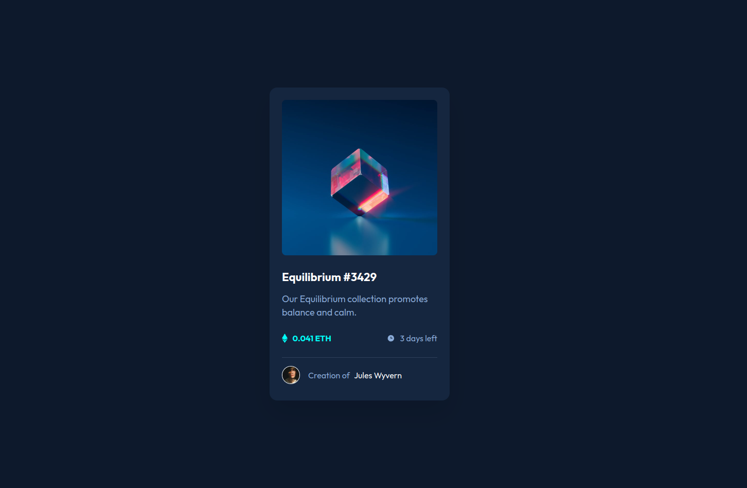 GitHub - Notoriousgg/NFT-preview-card-component: Bitcamp fall 2022 challenge 2. Build NFT ...