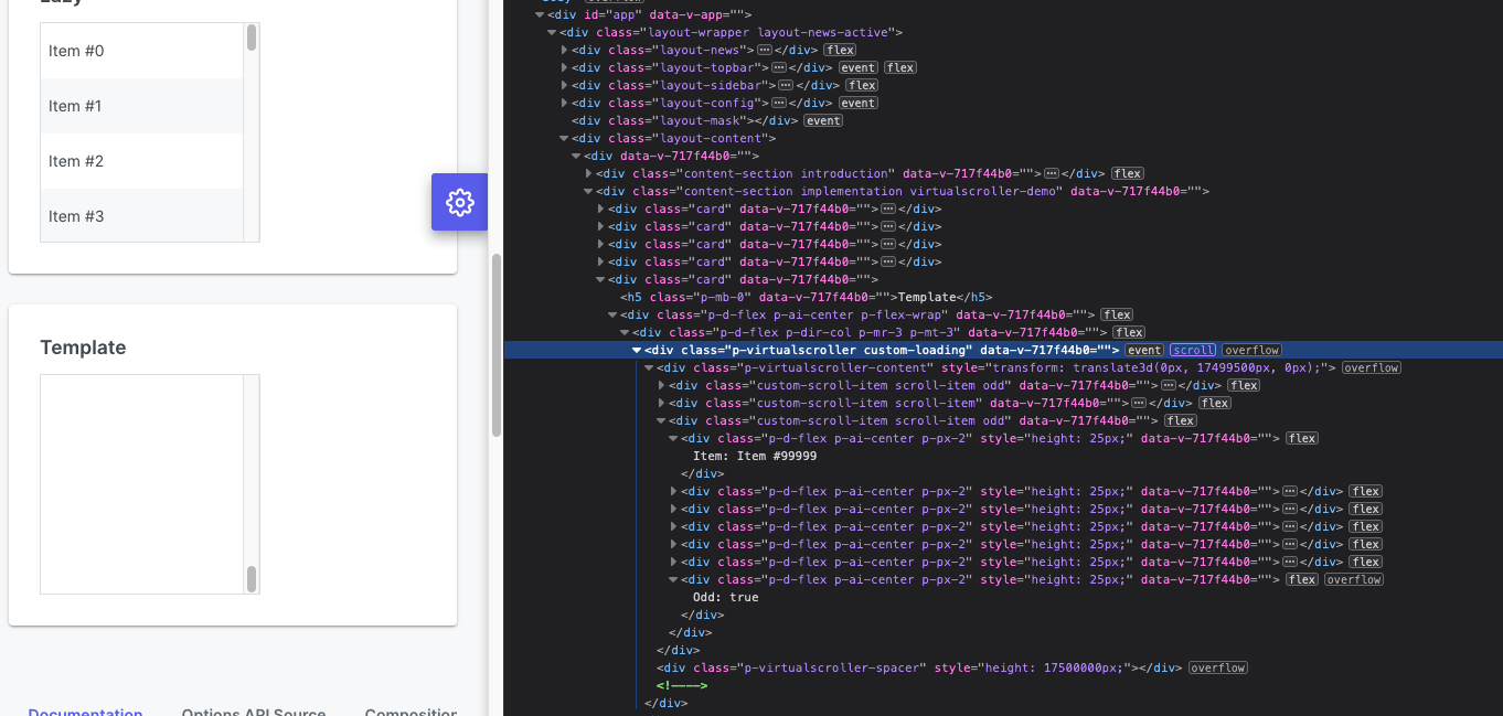 [Bug] VirtualScroller end up with a blank screen · Issue #1644 · primefaces/primevue · GitHub
