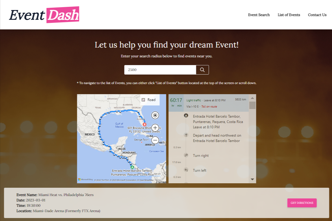GitHub - caseyfee/EventDash: Find events near you and have Bing assist you in getting there!