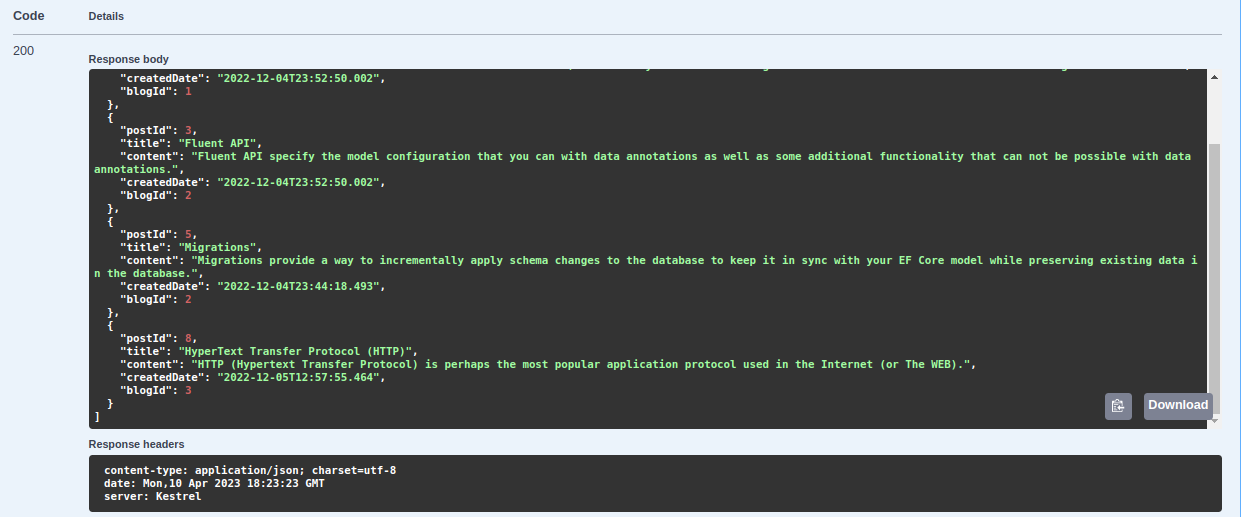 GitHub - lcsmota/BlogApi: Simple CRUD using Entity Framework Core 7