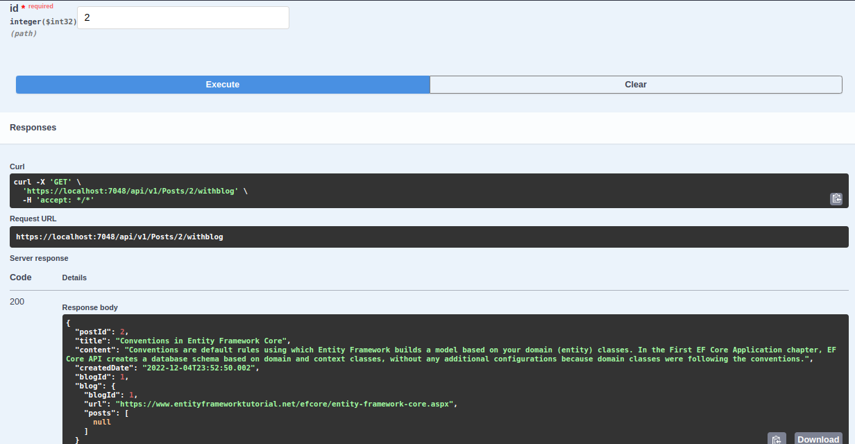 GitHub - lcsmota/BlogApi: Simple CRUD using Entity Framework Core 7