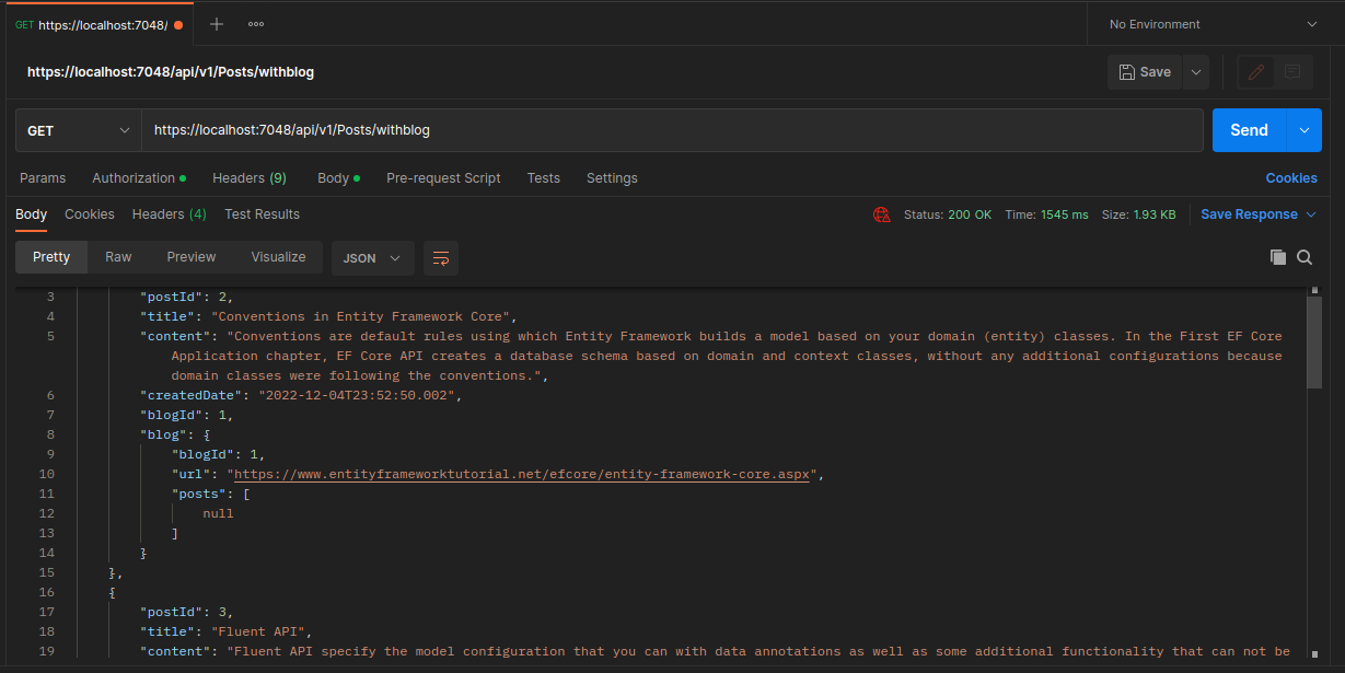 GitHub - lcsmota/BlogApi: Simple CRUD using Entity Framework Core 7