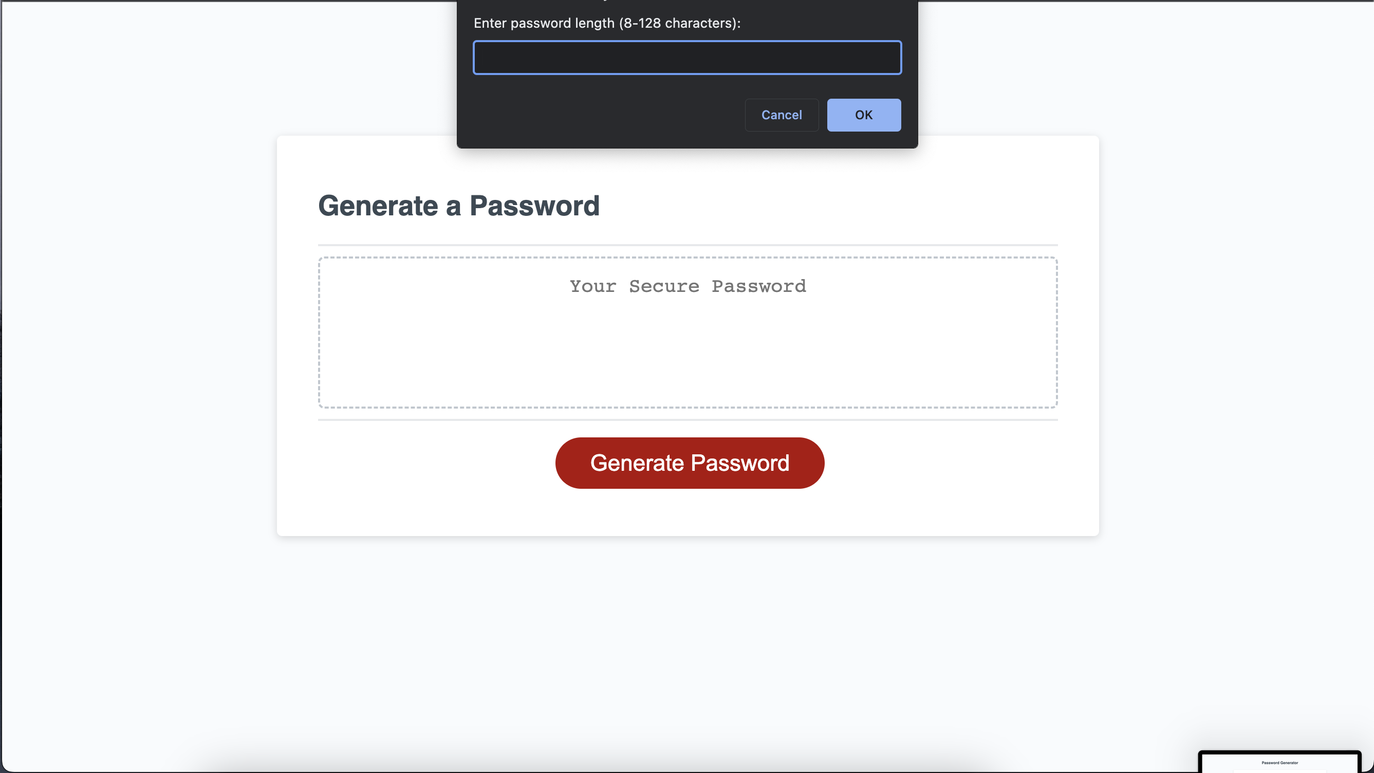 GitHub - malachigamblin/Random-Password-Generator-Challenge: Easily generate a secure ...
