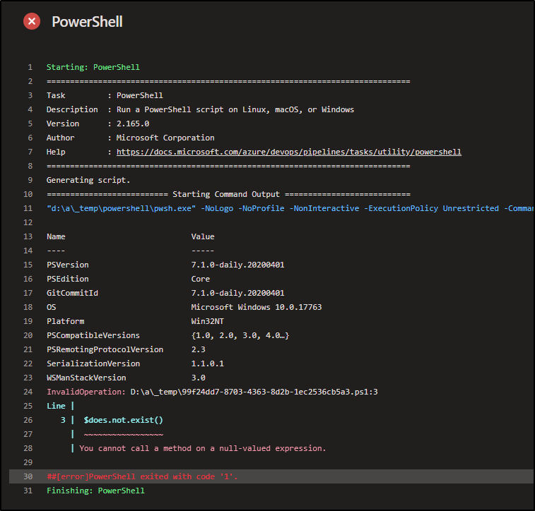 Pwsh does not output errors when ErrorActionPreference is set to Stop · Issue #803 · microsoft ...