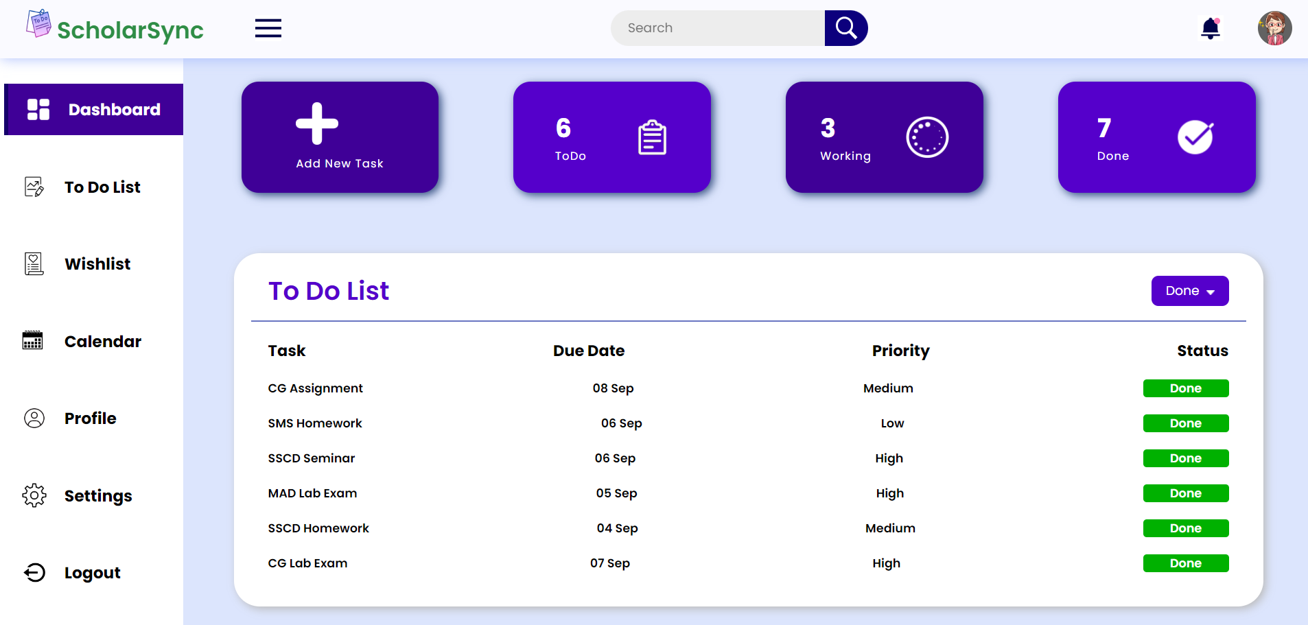 GitHub - prathibharani057/ToDoList-AdminDashBoard-: A student-focused ...