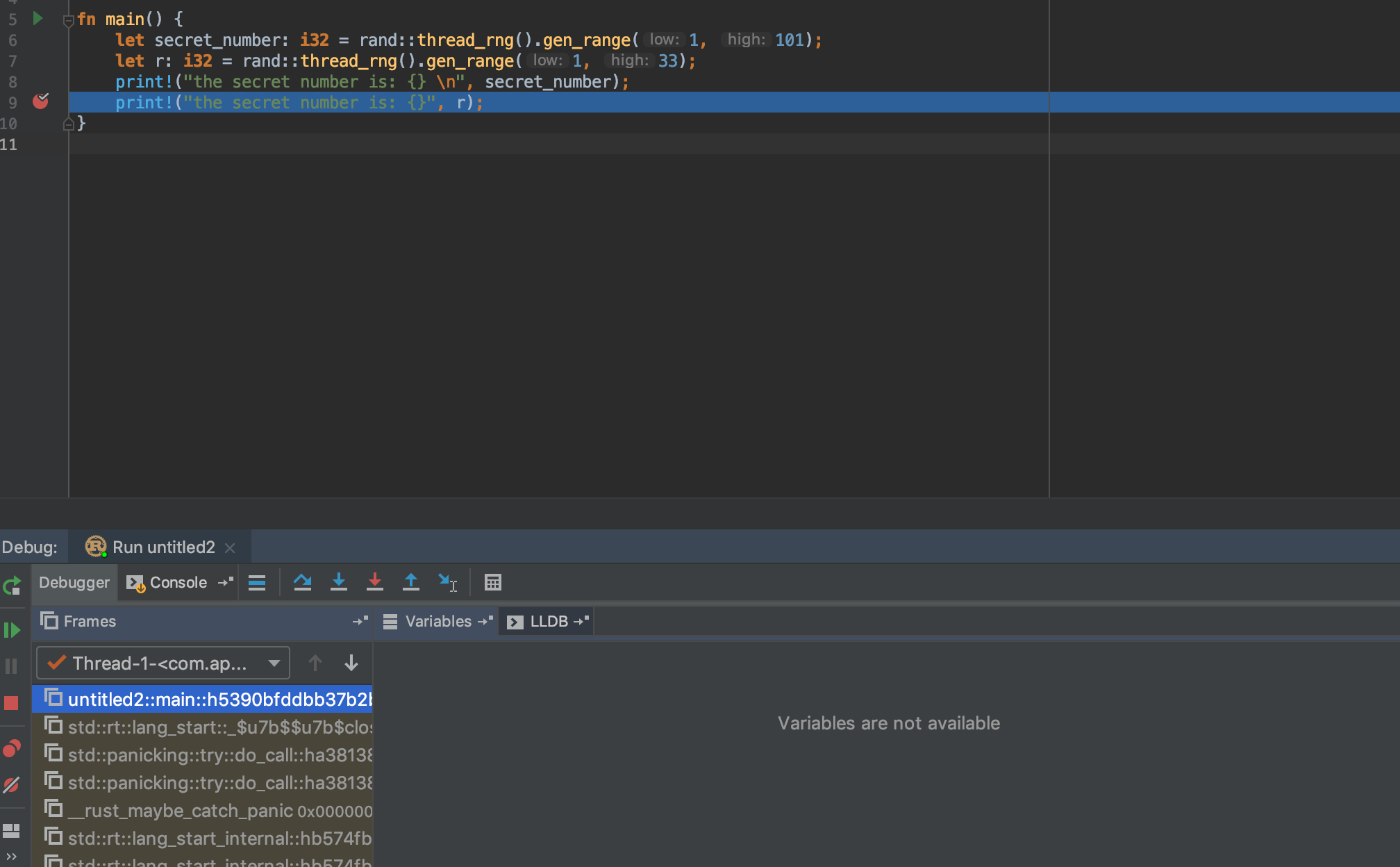 Issues with seeing variables in Debug · Issue #3235 · intellij-rust/intellij-rust · GitHub