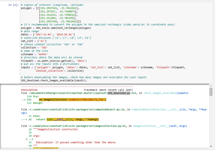 problem with SDS_download.py · Issue #357 · kvos/CoastSat · GitHub