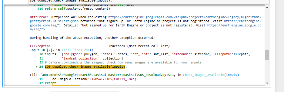 problem with SDS_download.py · Issue #357 · kvos/CoastSat · GitHub