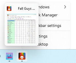 Right clicking apps on the right third of taskbar makes shell open while it should only open the ...
