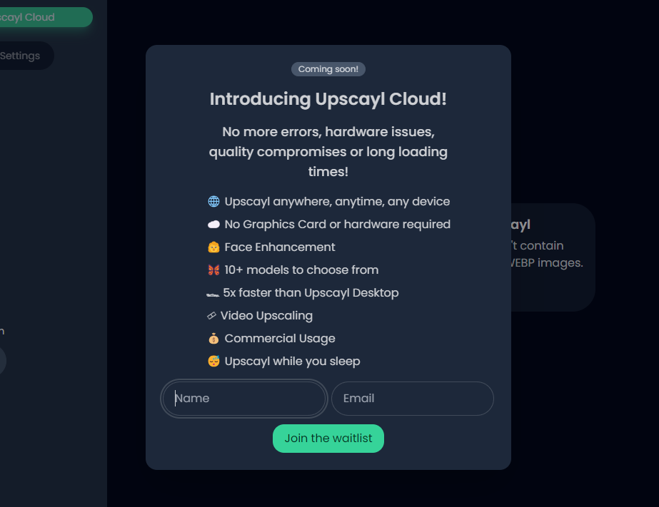 Make how to close the Upscayl cloud popup clearer · Issue #444 ...