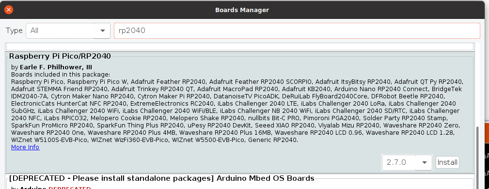 Library description for Arduino IDE · Issue #1111 · earlephilhower/arduino-pico · GitHub