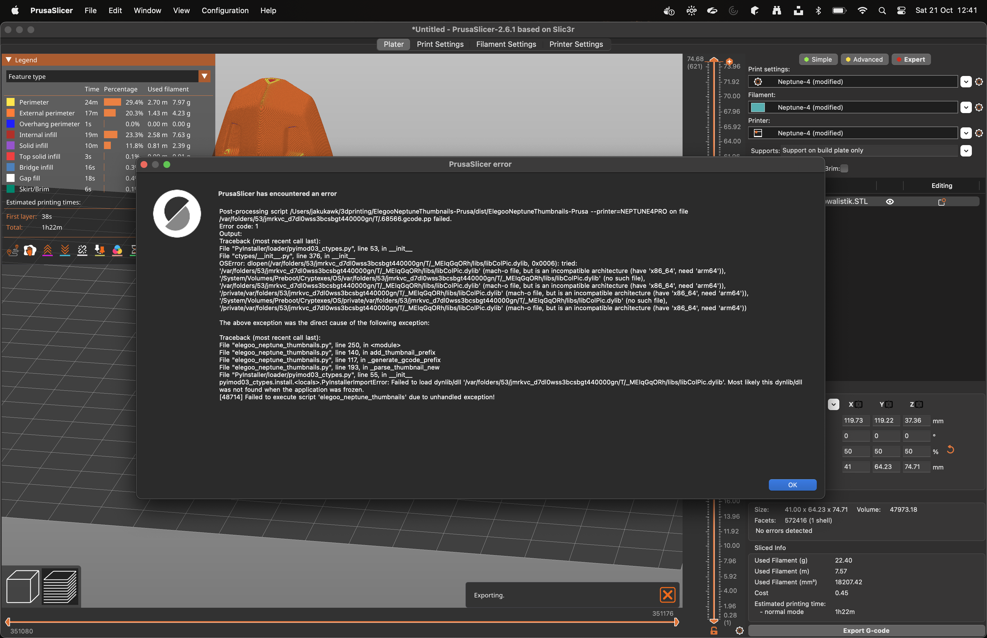 does not work with Mac M-series processors · Issue #5 · Molodos/ElegooNeptuneThumbnails-Prusa ...