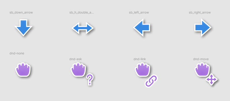Make more use of color in cursors · Issue #1065 · elementary/icons · GitHub