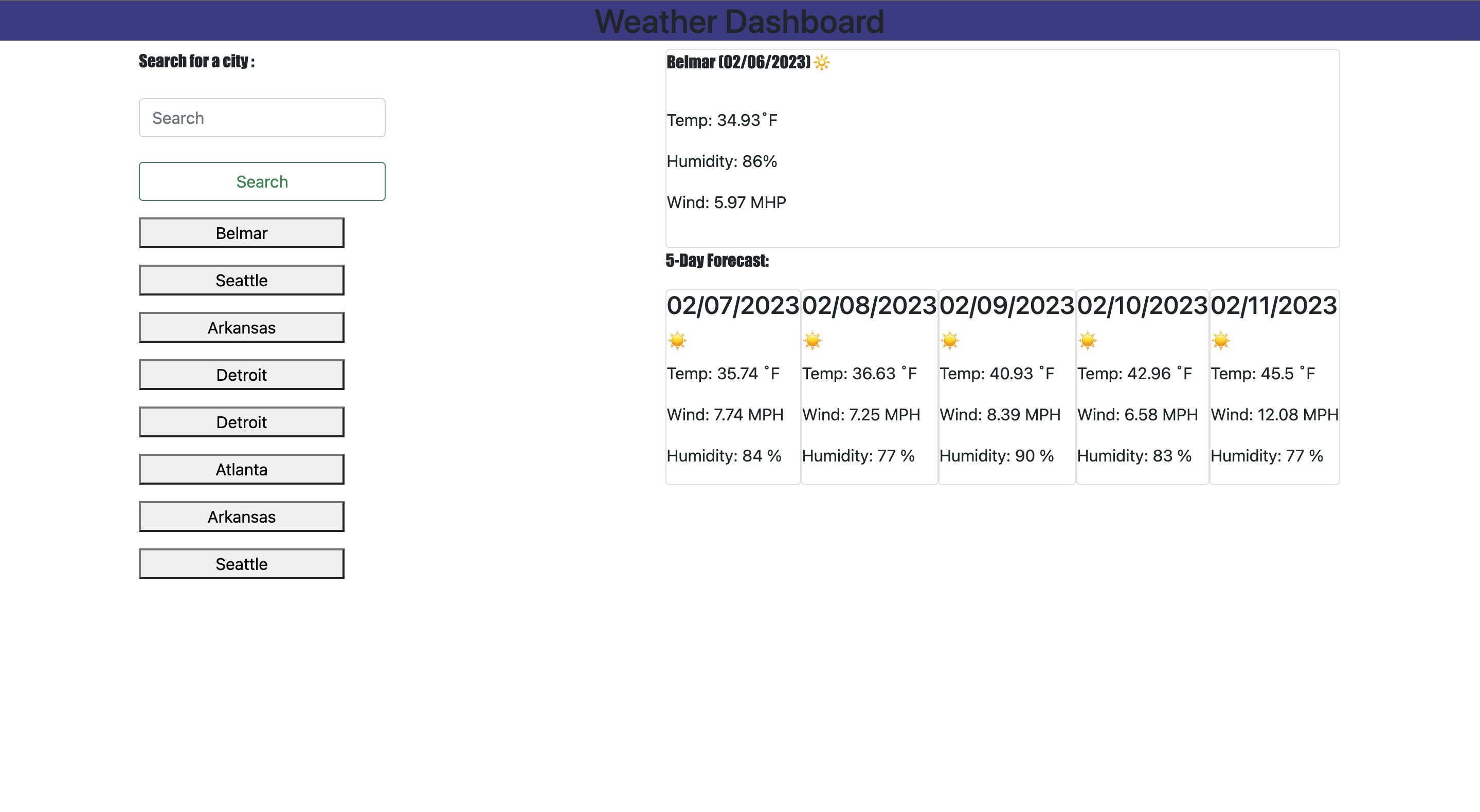 GitHub - Aboubacar7/Weather-Dashboard