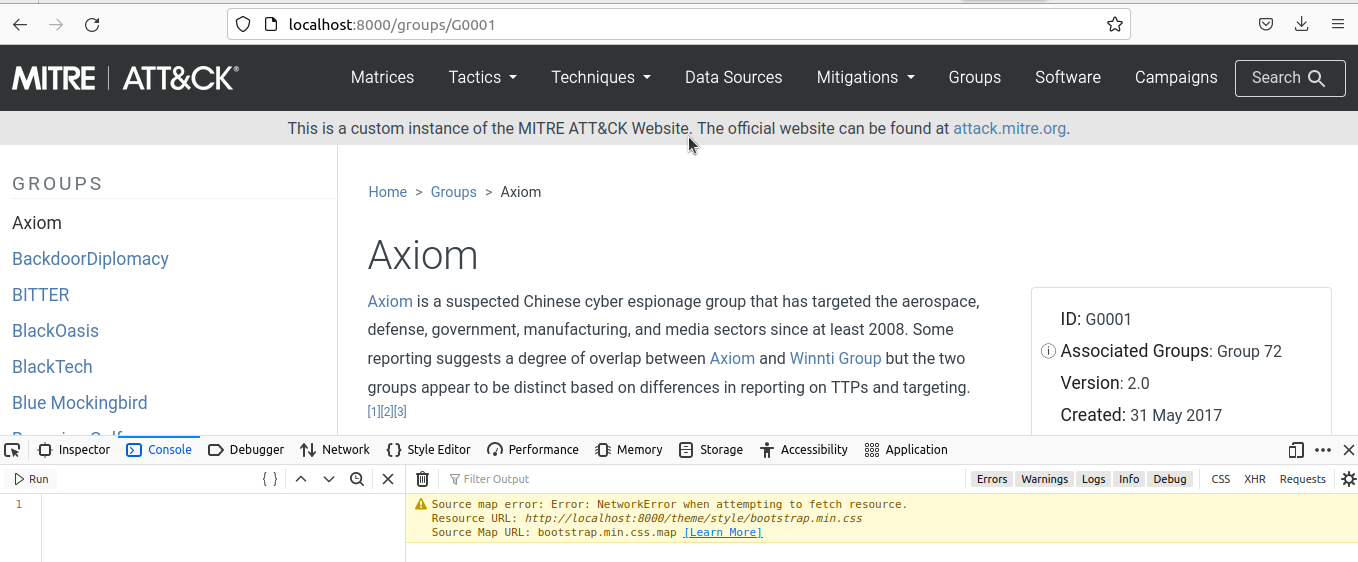 issue with attack-wesite/Groups · Issue #395 · mitre-attack/attack-website · GitHub
