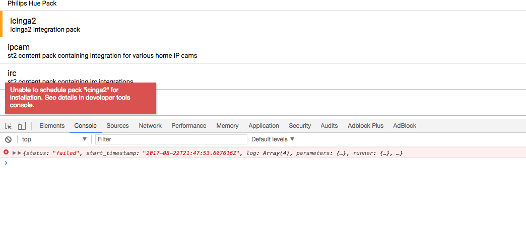 Minor: Update the error message to point to history tab instead of developer console. · Issue ...