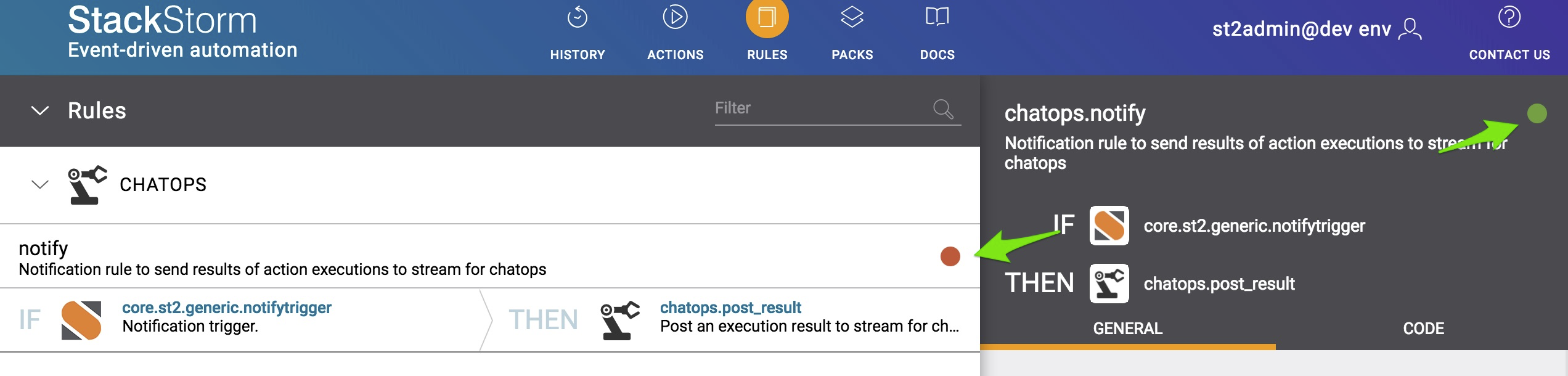 react-dev: Disabling/enabling the rule is not reflected in the status dot · Issue #446 ...