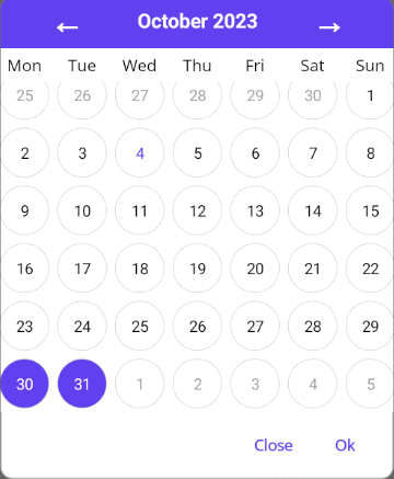 Select week range for separate month. · ME-MarvinE XCalendar · Discussion #166 · GitHub