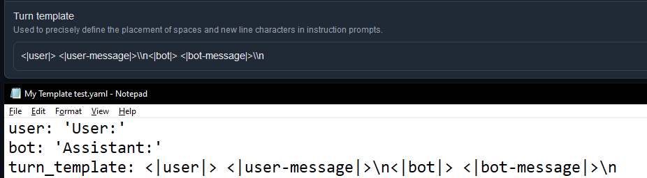 Turn template in Instruction template saving/loading incorrectly · Issue #2762 · oobabooga/text ...