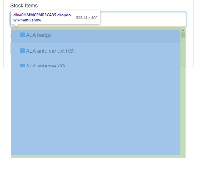 Autocomplete dropdown content not rendering "on top" · Issue #4314 · Megabit/Blazorise · GitHub