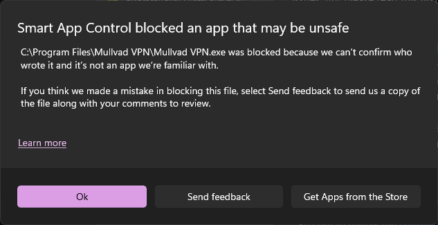 Mullvad app isn't digitally signed · Issue #4306 · mullvad/mullvadvpn-app · GitHub