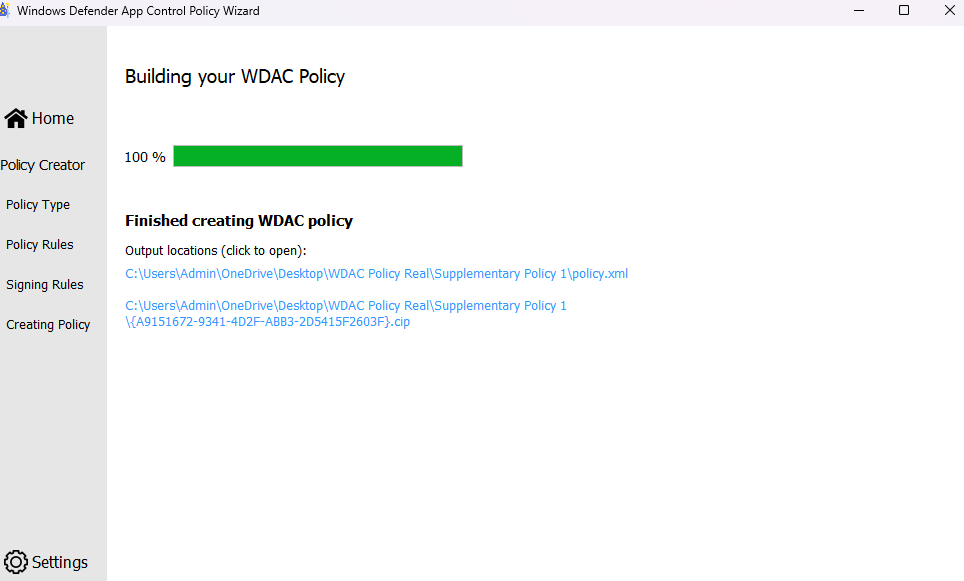 WDAC Policy Wizard isn't creating supplementary cip file · Issue #211 · MicrosoftDocs/WDAC ...