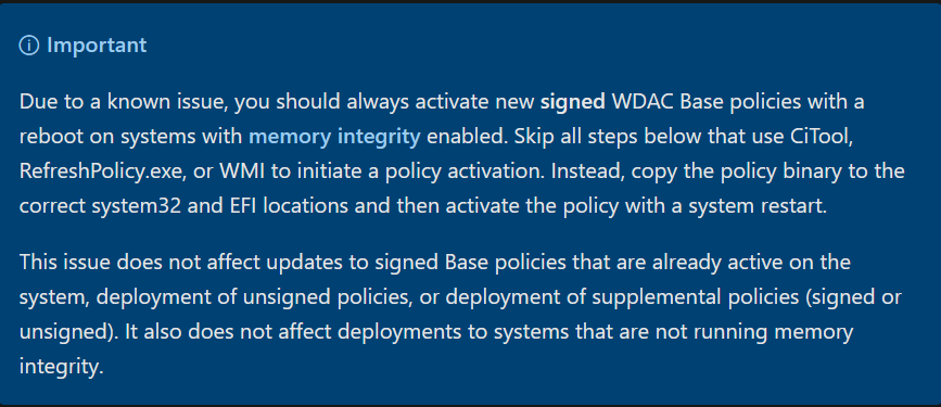 Please review the CITool notice about deploying signed WDAC policies · Issue #11429 ...