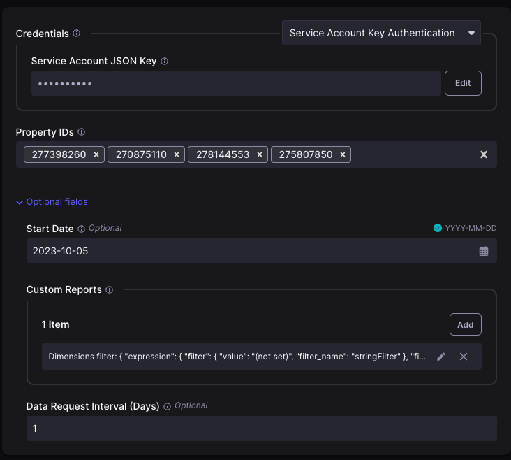 Ga4 Connector Breaking When Using Multiple Property Ids · Issue 31123 · Airbytehqairbyte · Github