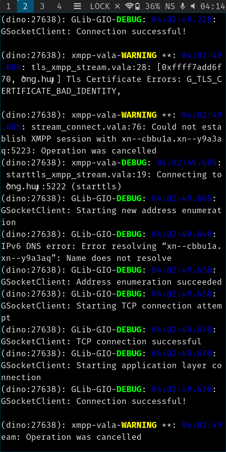 issue with unicode domain on postmarketos · Issue #1411 · dino/dino · GitHub