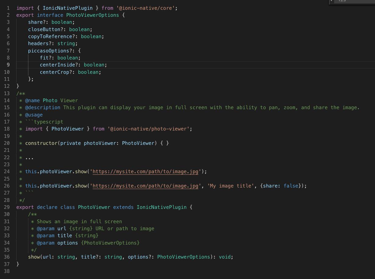@ionic-native/photo-viewer not working in IOS · Issue #3353 · danielsogl/awesome-cordova-plugins ...