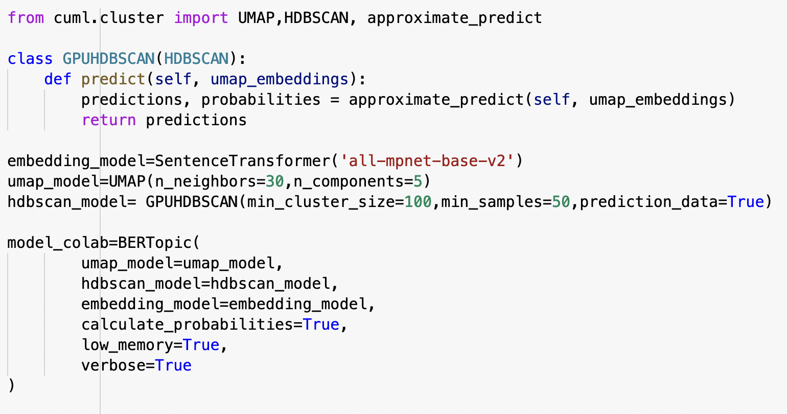 cuml HDBSCAN inference error · Issue #858 · MaartenGr/BERTopic · GitHub