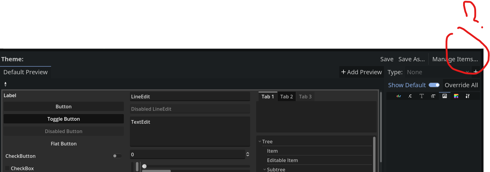 Add Pin Option in Theme Editor Tab · Issue #7932 · godotengine/godot-proposals · GitHub