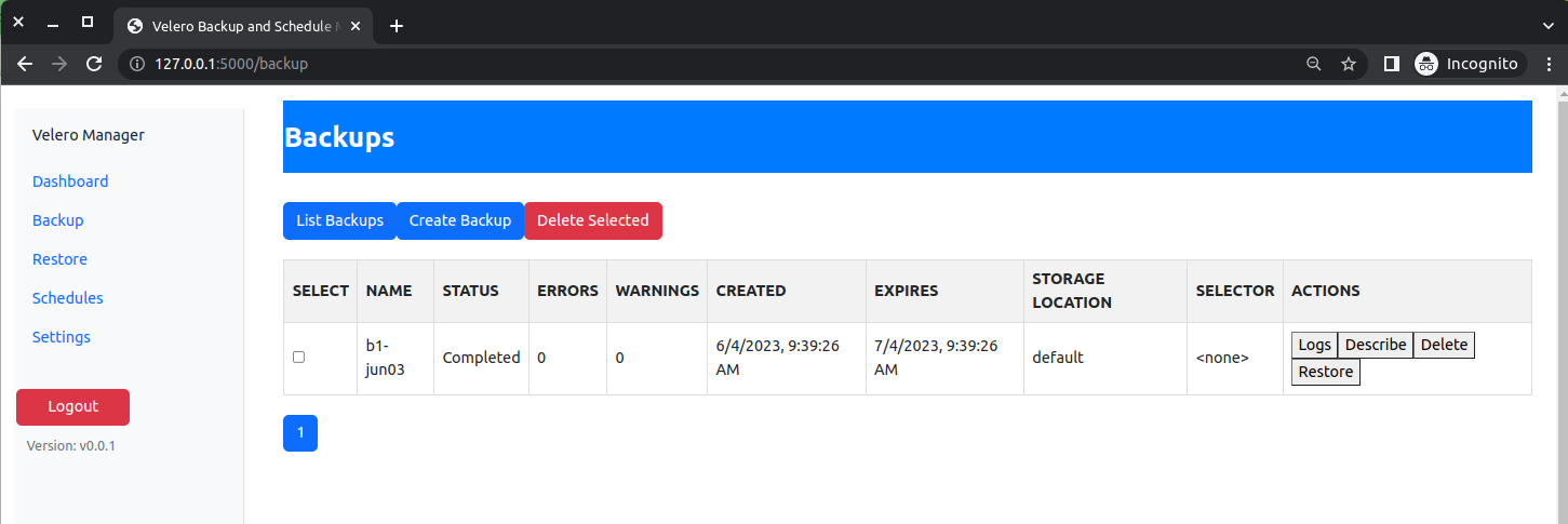 GitHub - anutanetworks/velero-ui: web-based graphical user interface for Velero