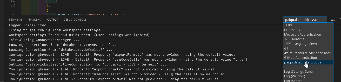 I'm using dbconnect in a container and can't configure out where my ...
