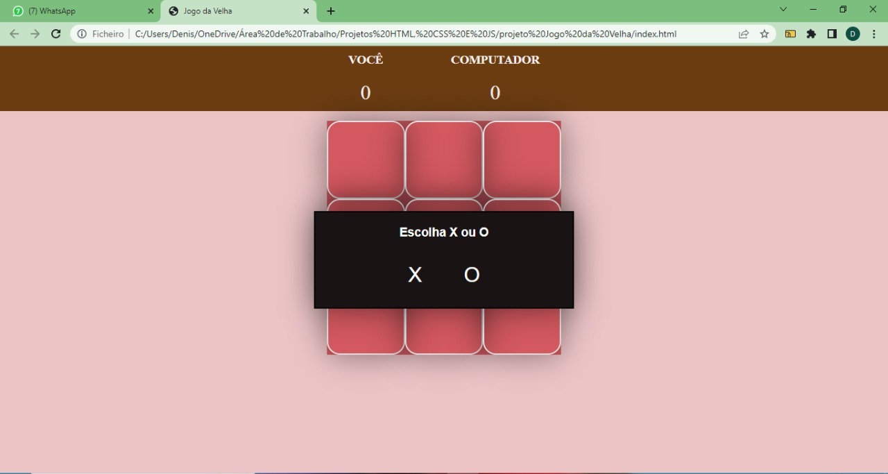 GitHub - odenisnlima/Jogo-da-Velha: Um jogo clássico da velha feita no ...