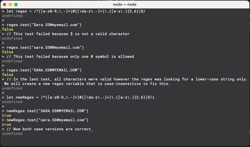Tutorial Showing How To Use A Regex To Create Email Validation · Github