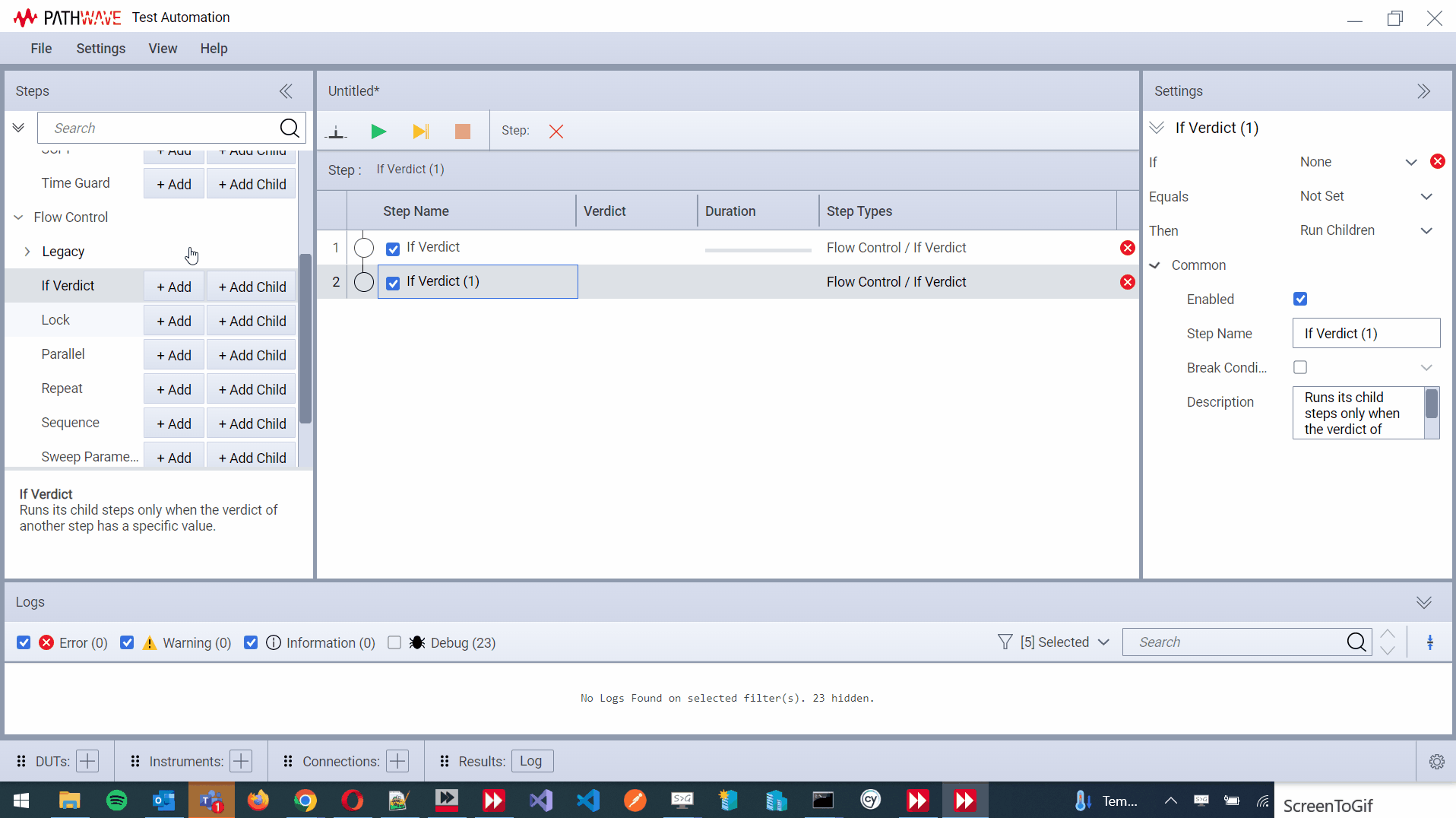 Multiple step edit: `If Verdict` step: Step setting `If` is not updated · Issue #997 · opentap ...