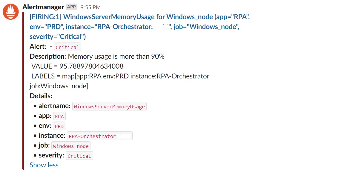 My alert noifications are triggered differently for WMI and Node Exporter in AM · Issue #3144 ...
