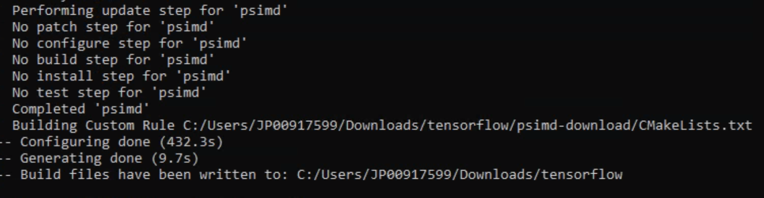 Does Tensorflow Lite Not Support Compilation With Both Parameters Set On Windows Cpux64x86