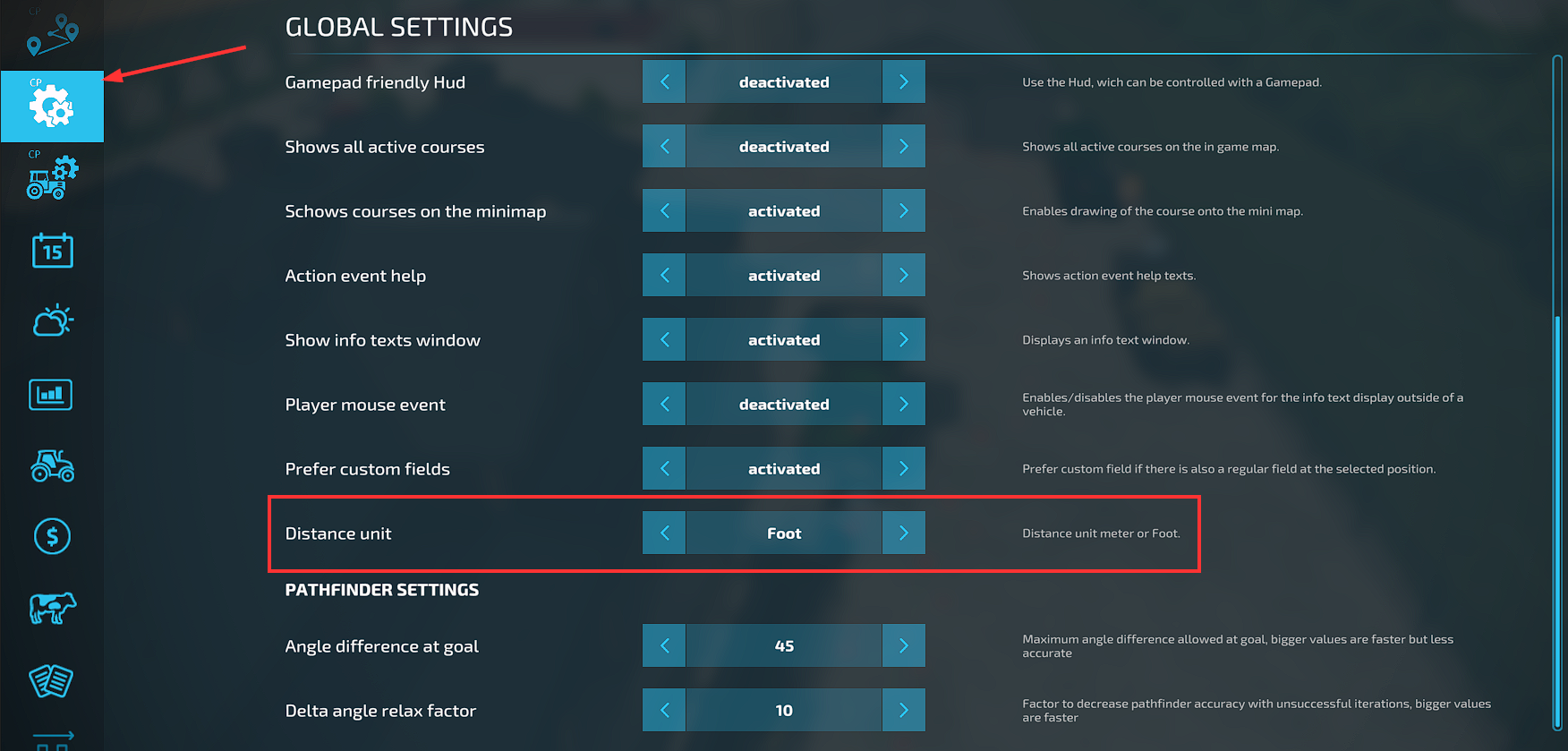 [BUG_SP] Distance unit setting not respected · Issue #1946 · Courseplay ...