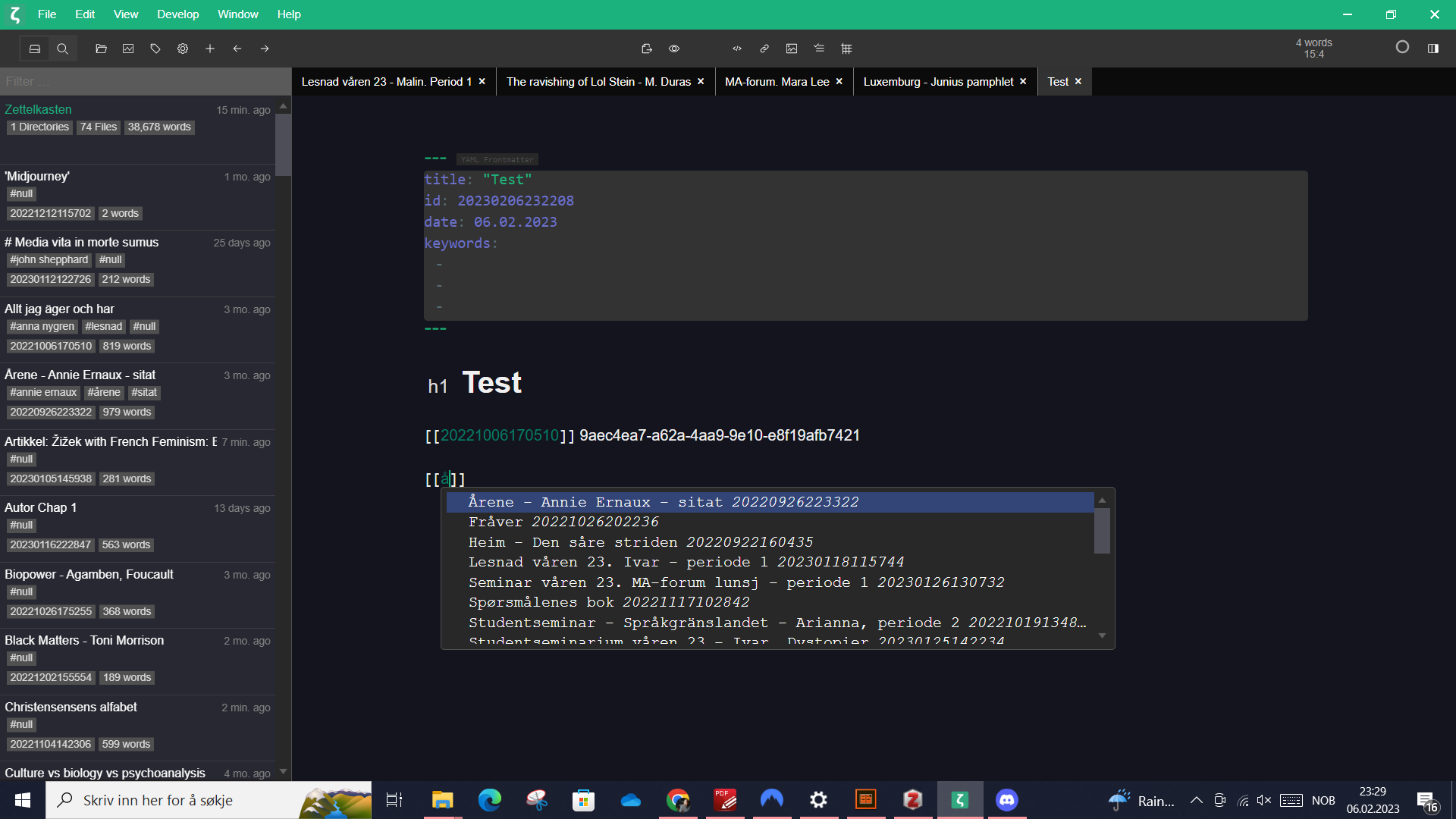 Show the file title when creating internal links · Issue #4134 · Zettlr/Zettlr · GitHub